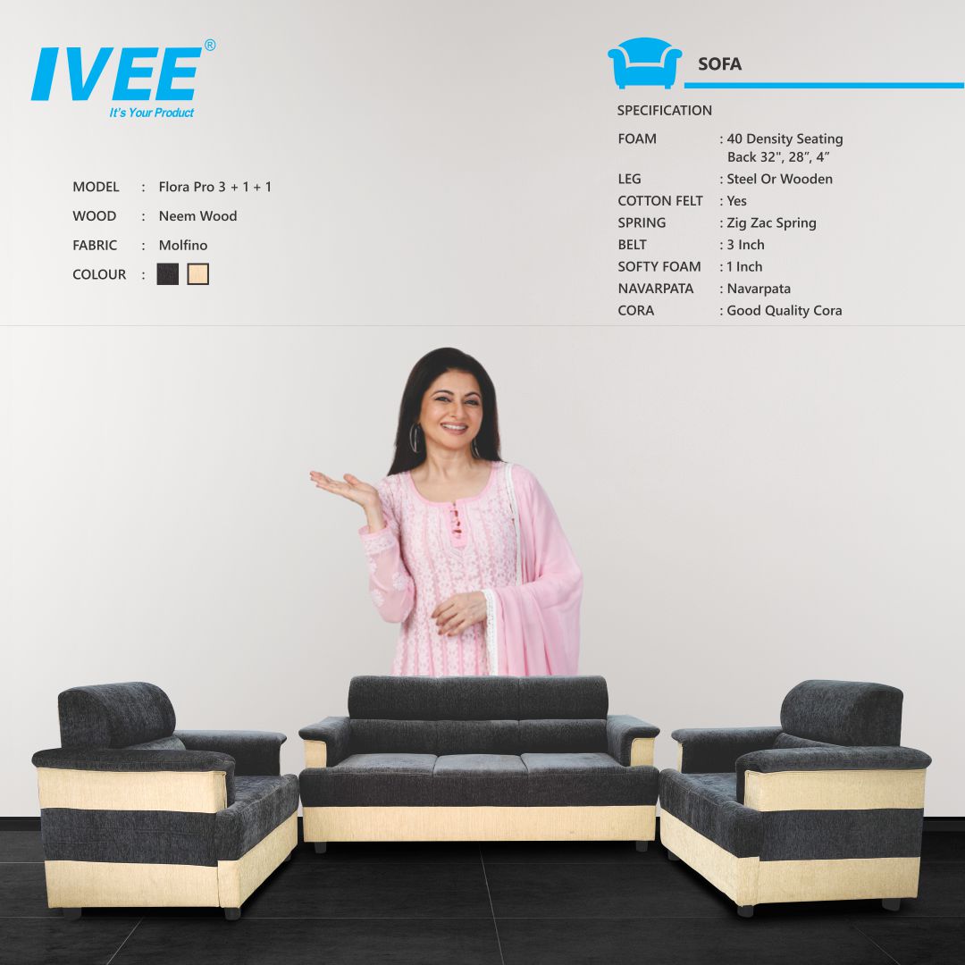 IVEE SOFA – FLORA PRO 3 + 1 + 1 - IVEE India